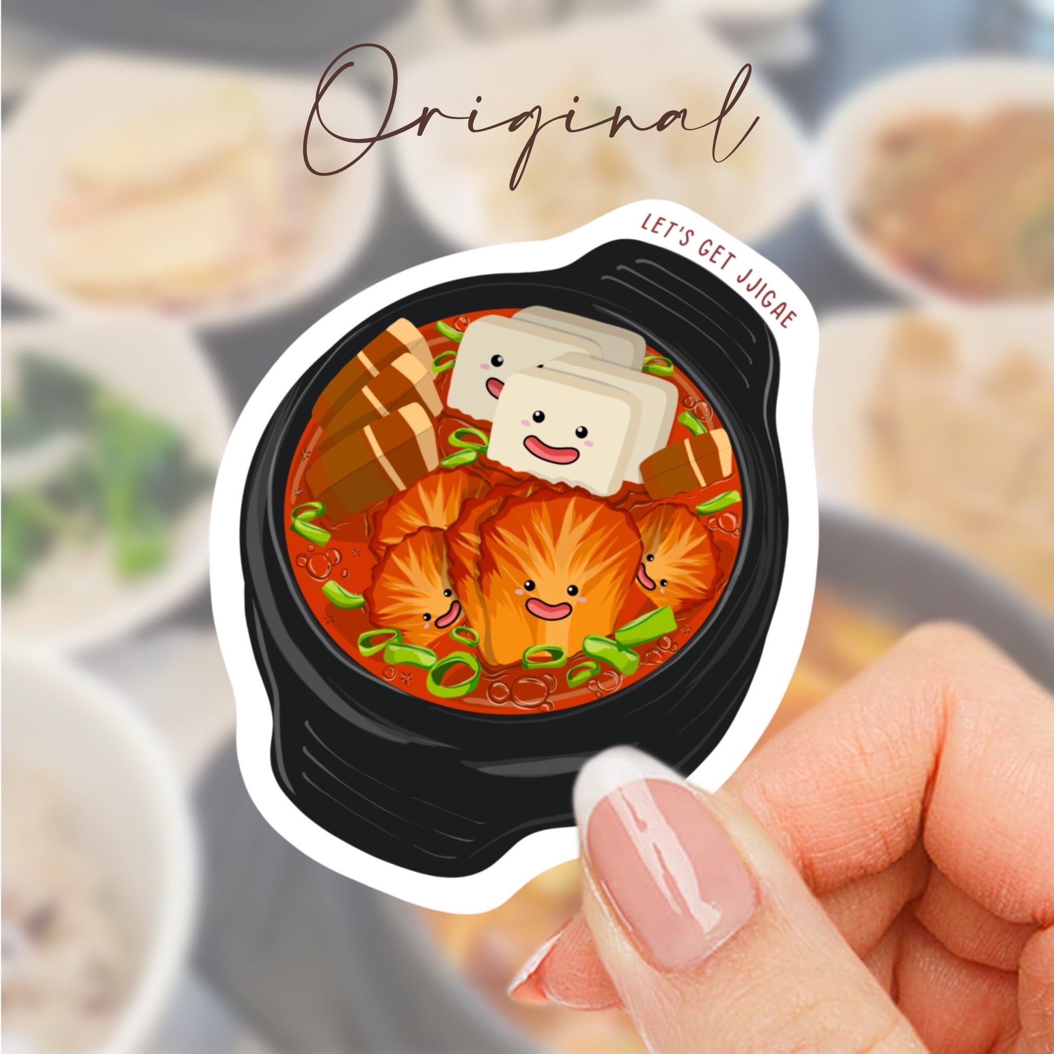 Jjigae Sticker, Asian Food Sticker, Korean Food Sticker, Cute Food ...