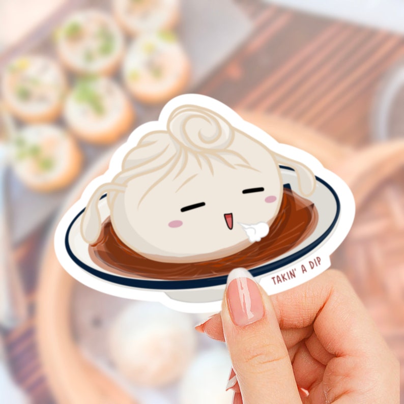 Dumpling Sticker, Asian Food Sticker, Chinese Food Sticker, Cute Food ...