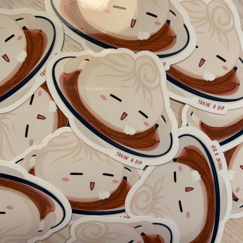 Dumpling Sticker, Asian Food Sticker, Chinese Food Sticker, Cute Food ...