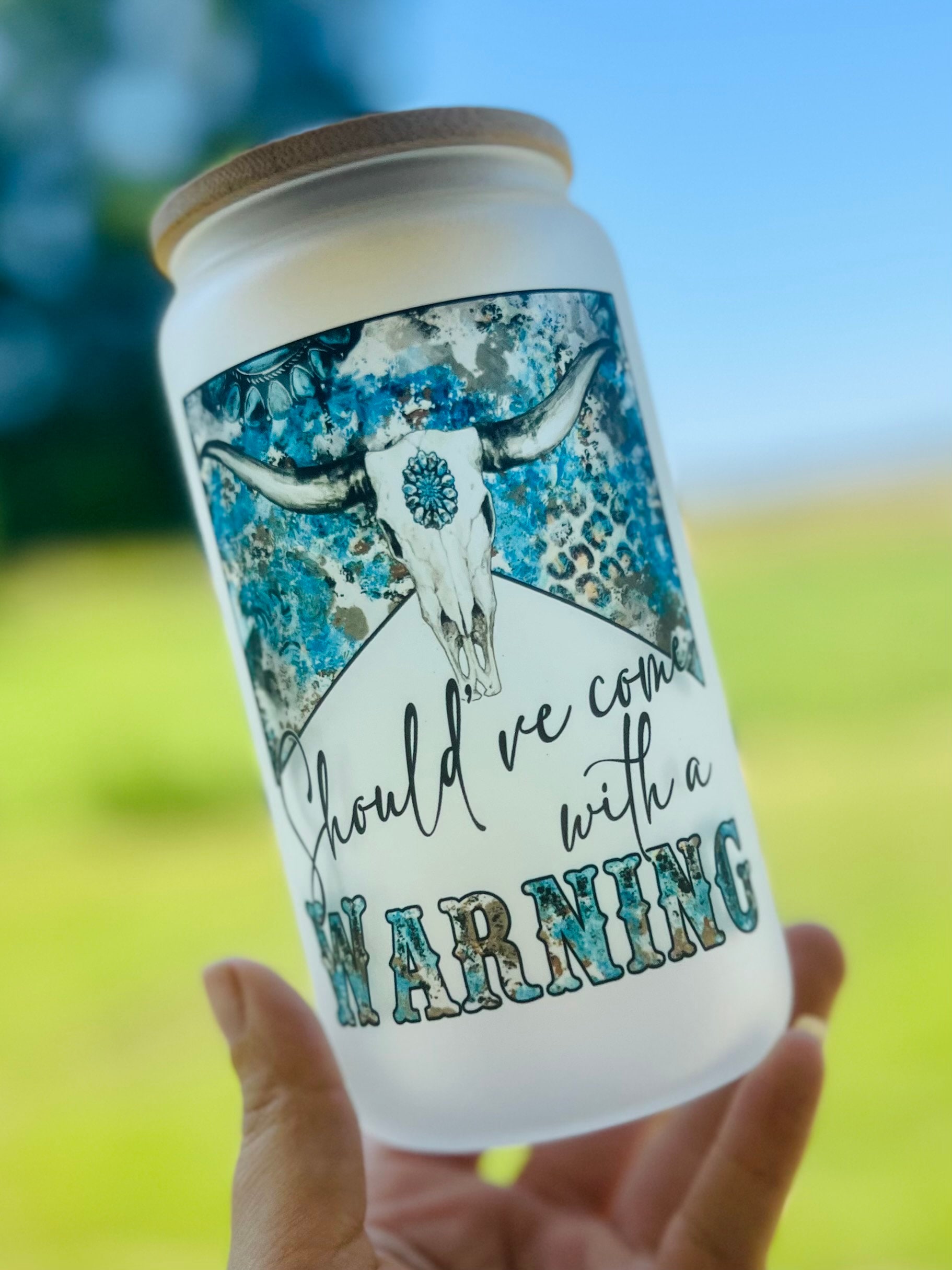 Should Have Come With Warning Glass Cup | Western Coffee Cup | Cowgirl ...