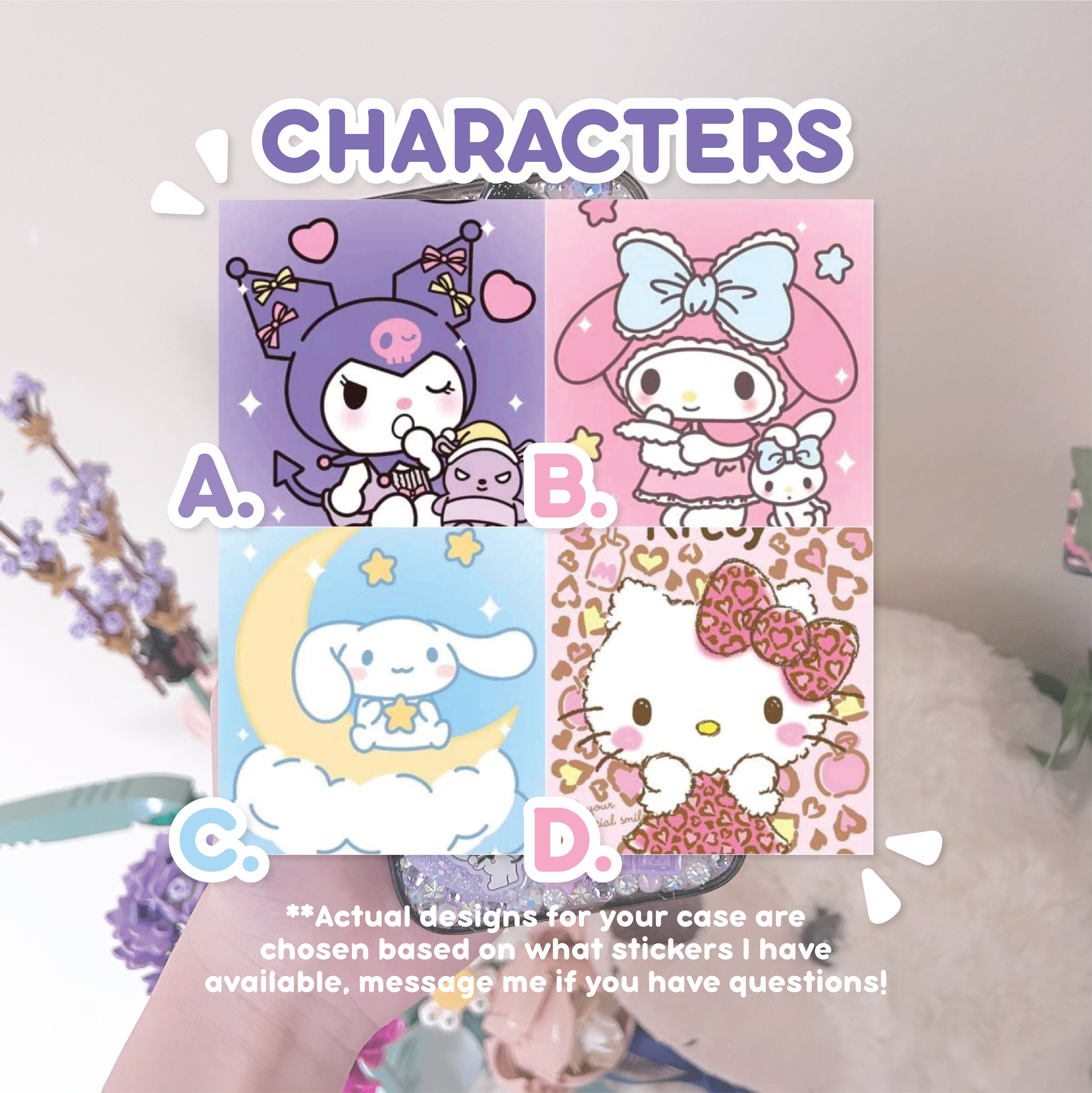 Custom Rhinestone Decoden Phone Case Kawaii Bedazzled Character Phone ...