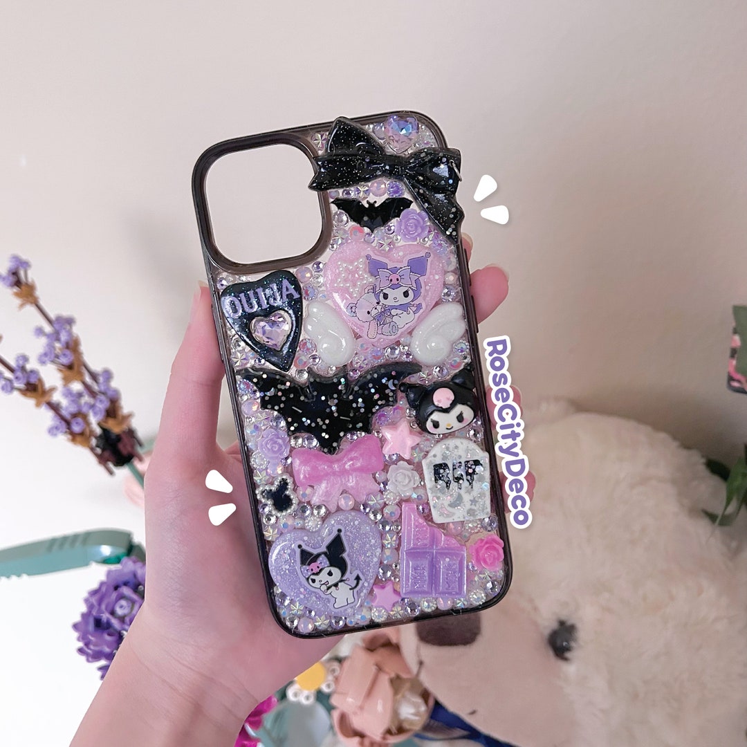 CUSTOM Rhinestone Decoden Phone Case Kawaii Bedazzled Character Phone ...