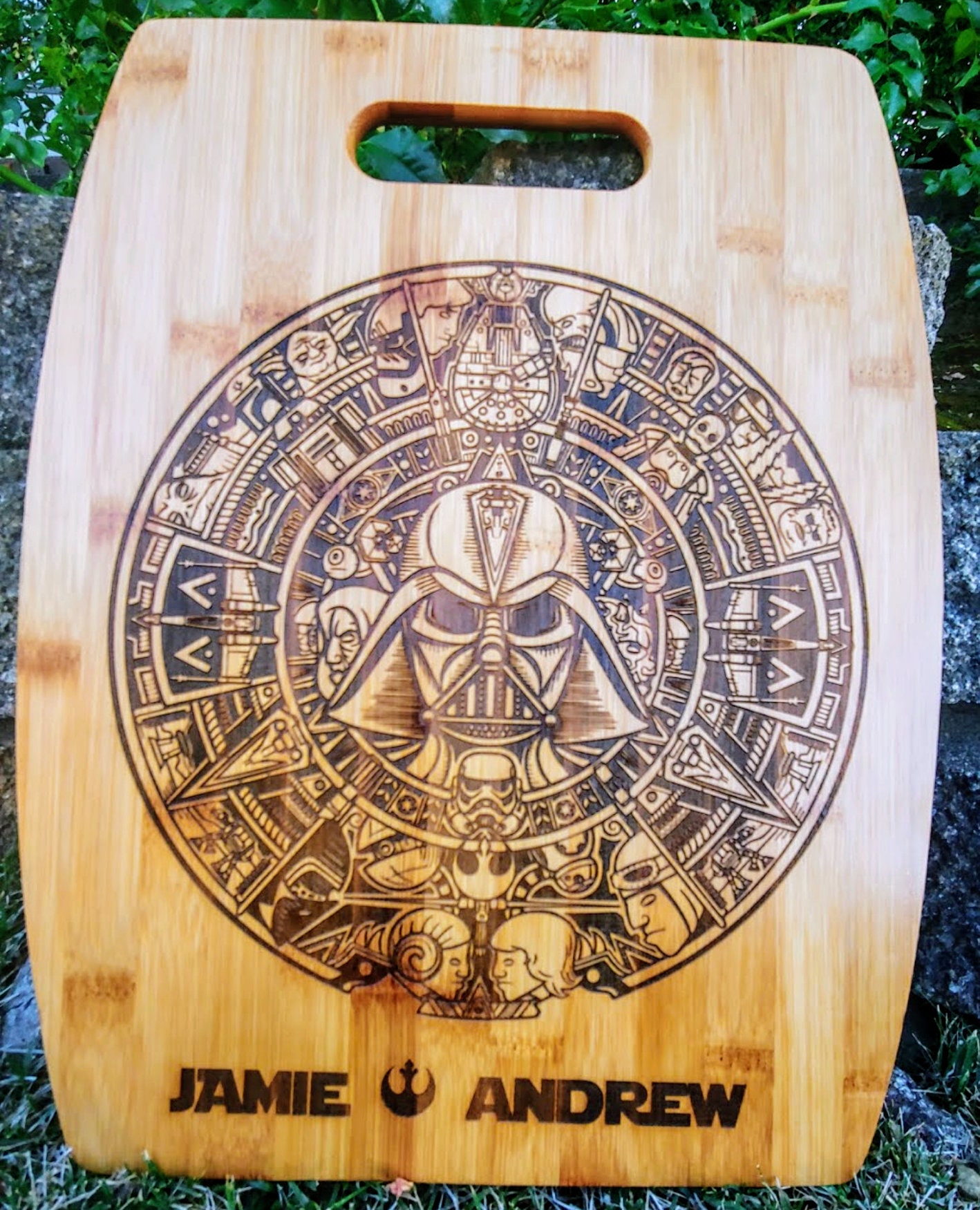 Unique Aztec Calendar SW Inspired Engraved Bamboo Cutting Board/gift - Etsy