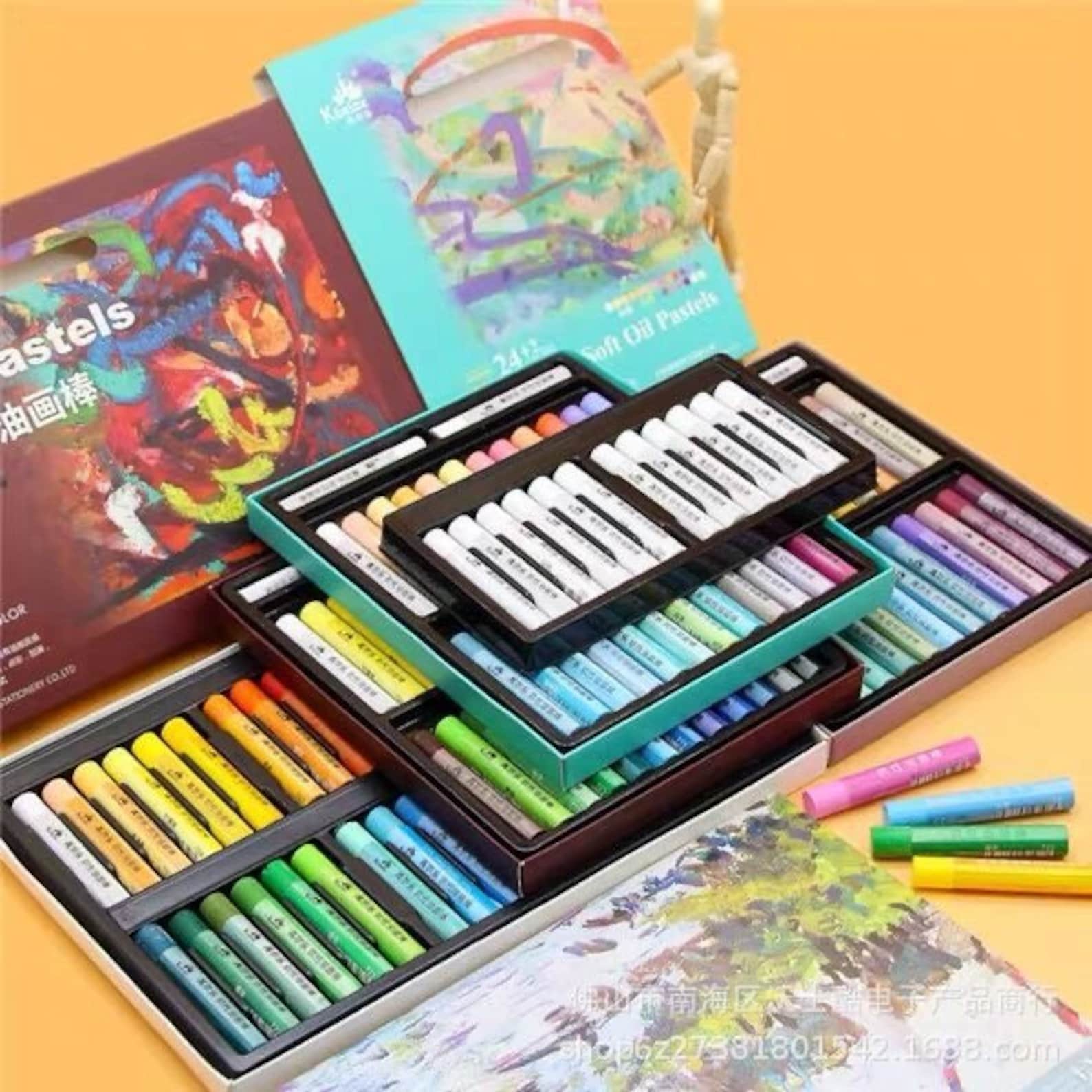 Kuerox Super Soft Creamy Oil Pastels Macaroon Colors 48+4 Colors High ...