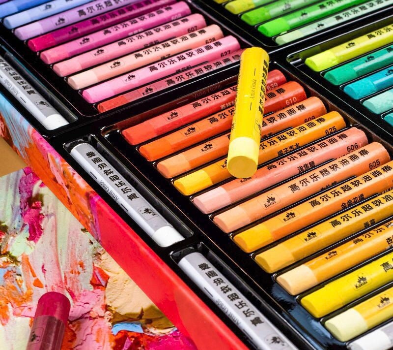 Kuerox Super Soft Creamy Oil Pastels Macaroon Colors 48+4 Colors High ...