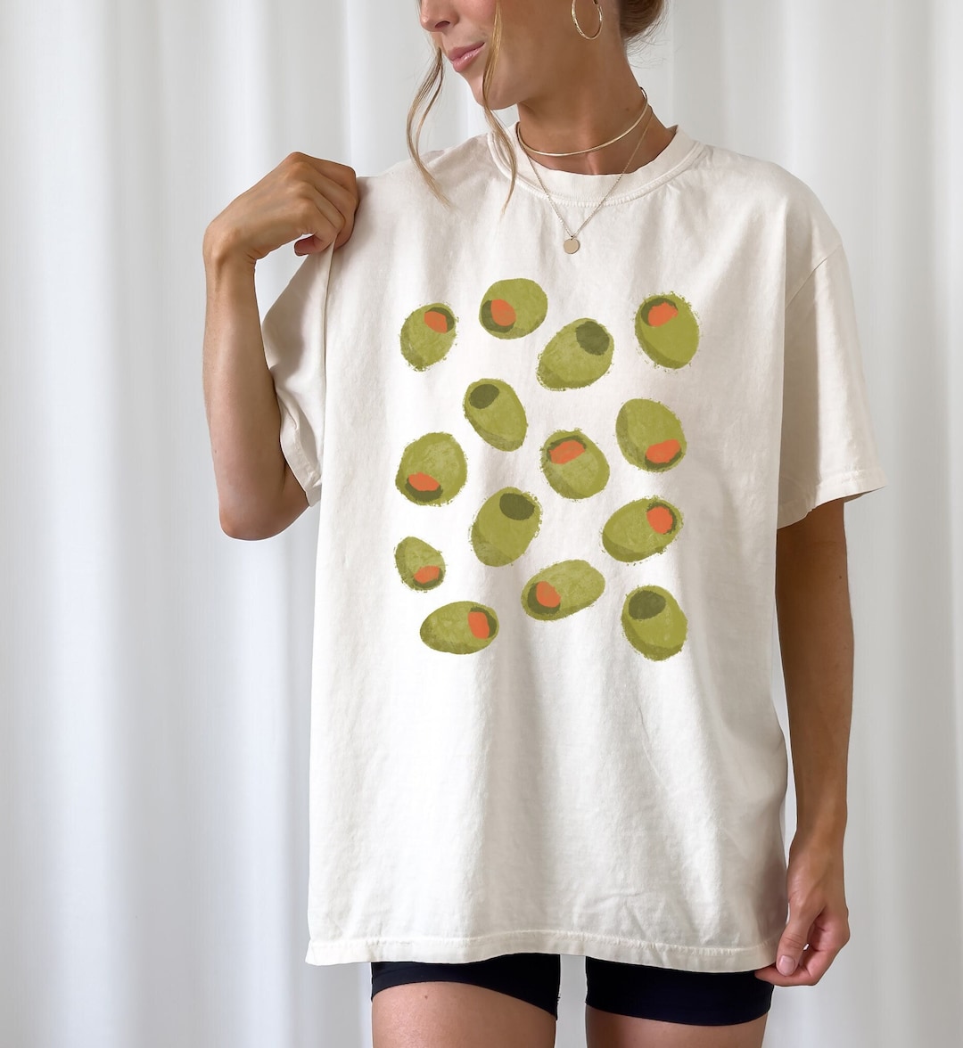 Olive Lover Shirt, Best Friend Gift, Martini Olives Comfort Colors Shirt, Women's Retro Shirt ...