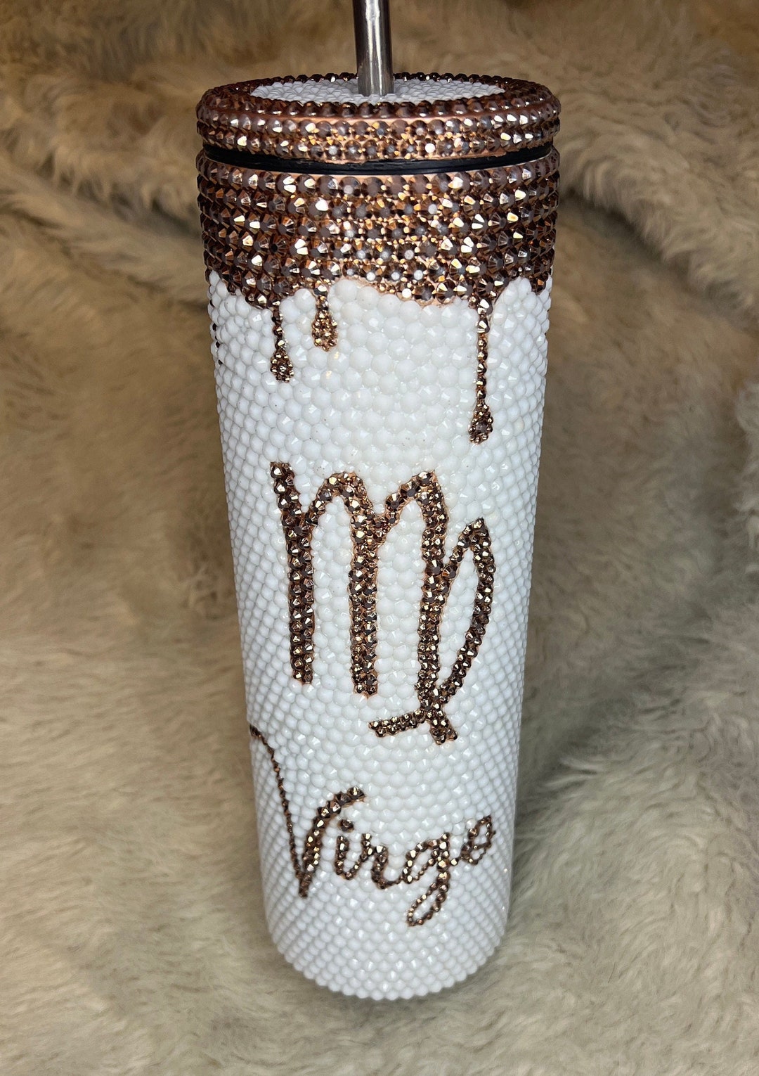 Zodiac Drip Rhinestone Tumbler / Bling Tumbler - Etsy