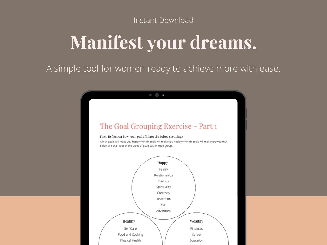 Goal Genius Workbook | Dream - Plan - Achieve - Etsy