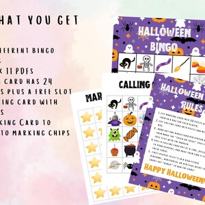 Printable Halloween Bingo, 30 Unique Halloween Bingo Cards, Happy ...