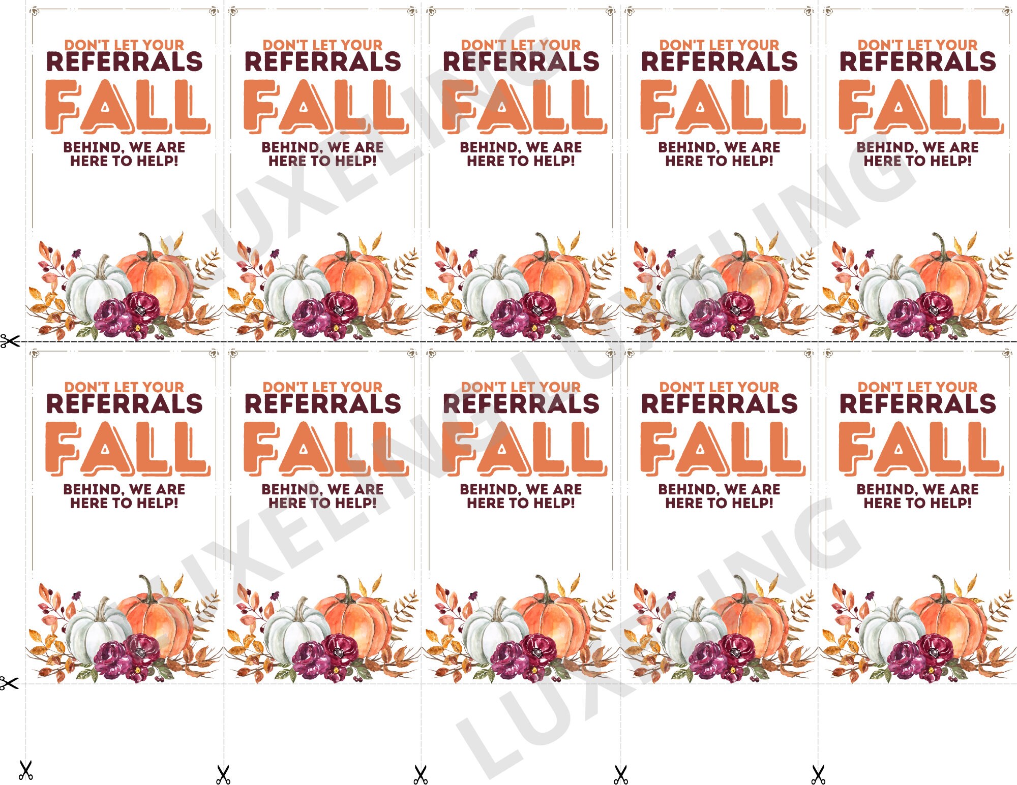Editable Fall Referral Tags, Treat Gift Tag, Happy Fall Gift Tag ...