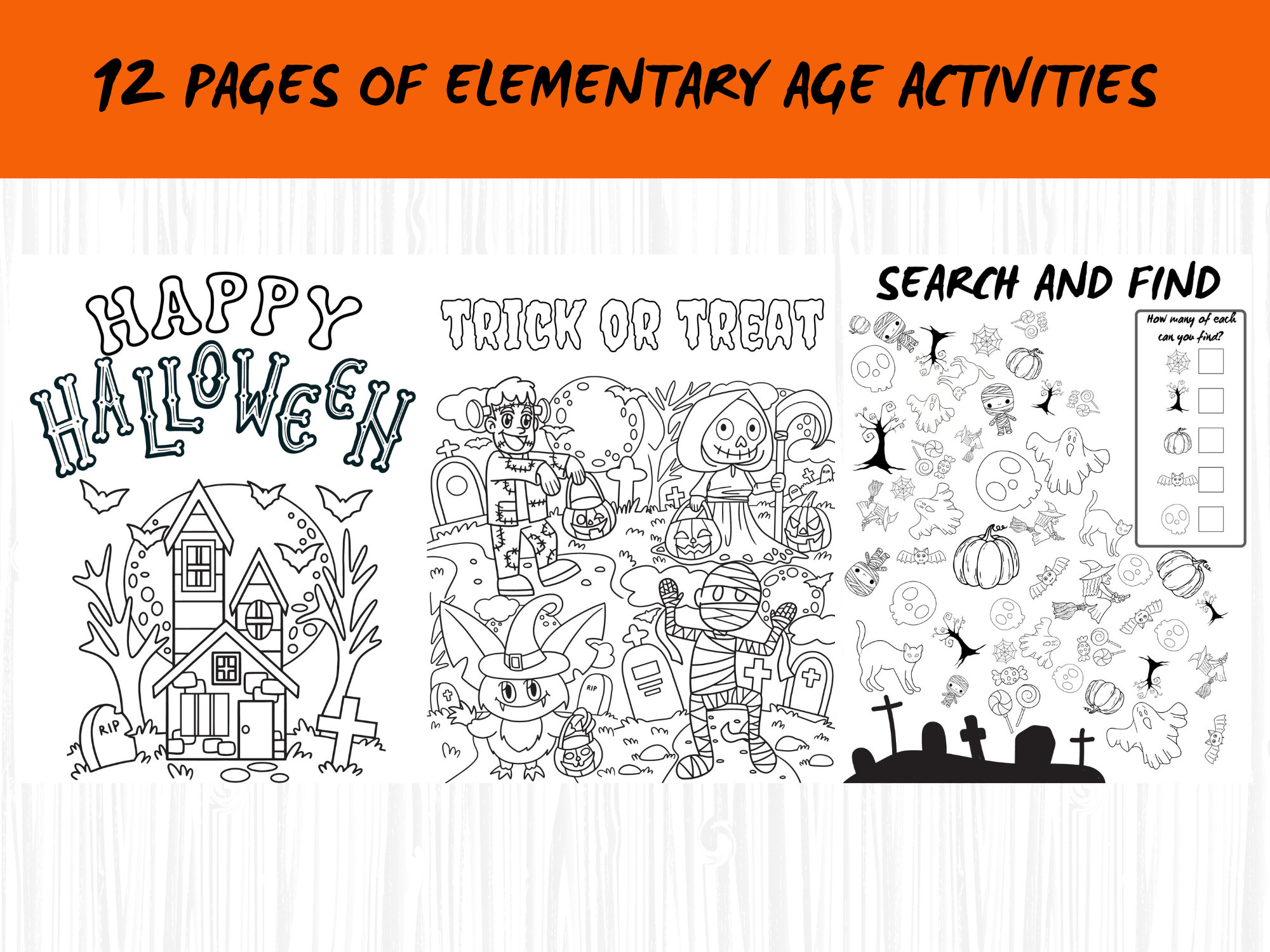 Printable Halloween Activity for Kids, Activity Sheets, Halloween ...