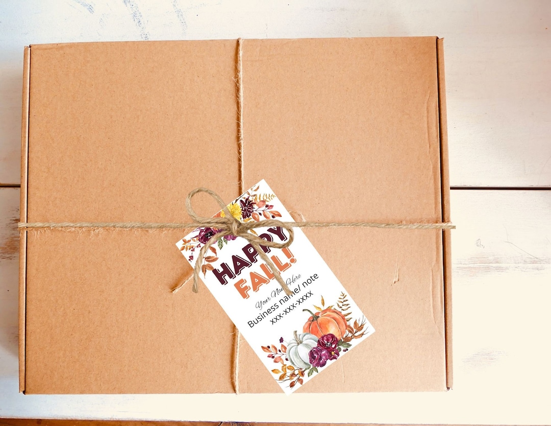 Printable Thanksgiving Fall Tags, Treat Gift Tag, Happy Fall Treat Bag ...