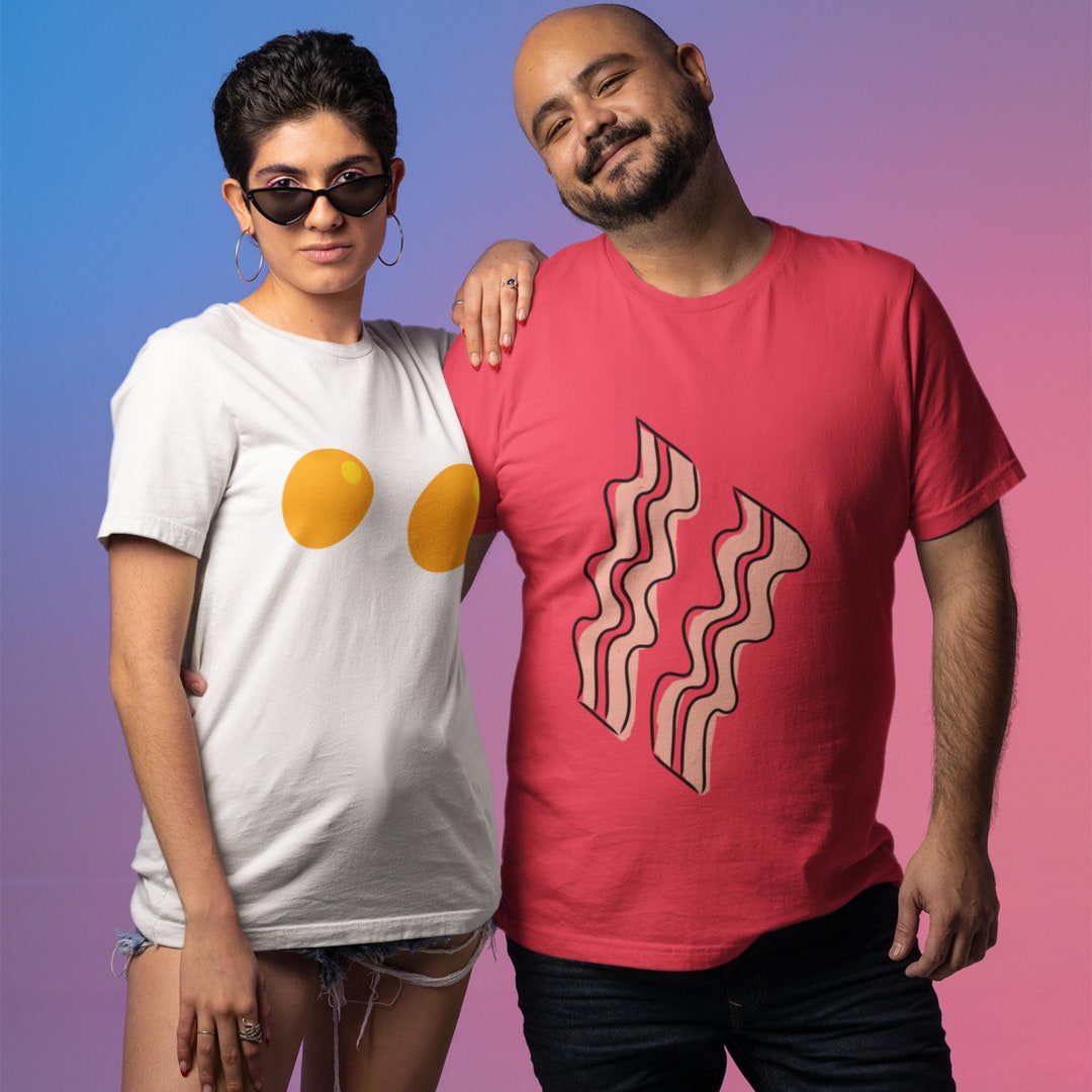 Halloween Couples Bacon and Eggs Shirt, Double Egg Yolk, Couples ...