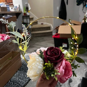 Custom Forever Arrangements, Custom Floral Hoop Ring Centerpiece ...