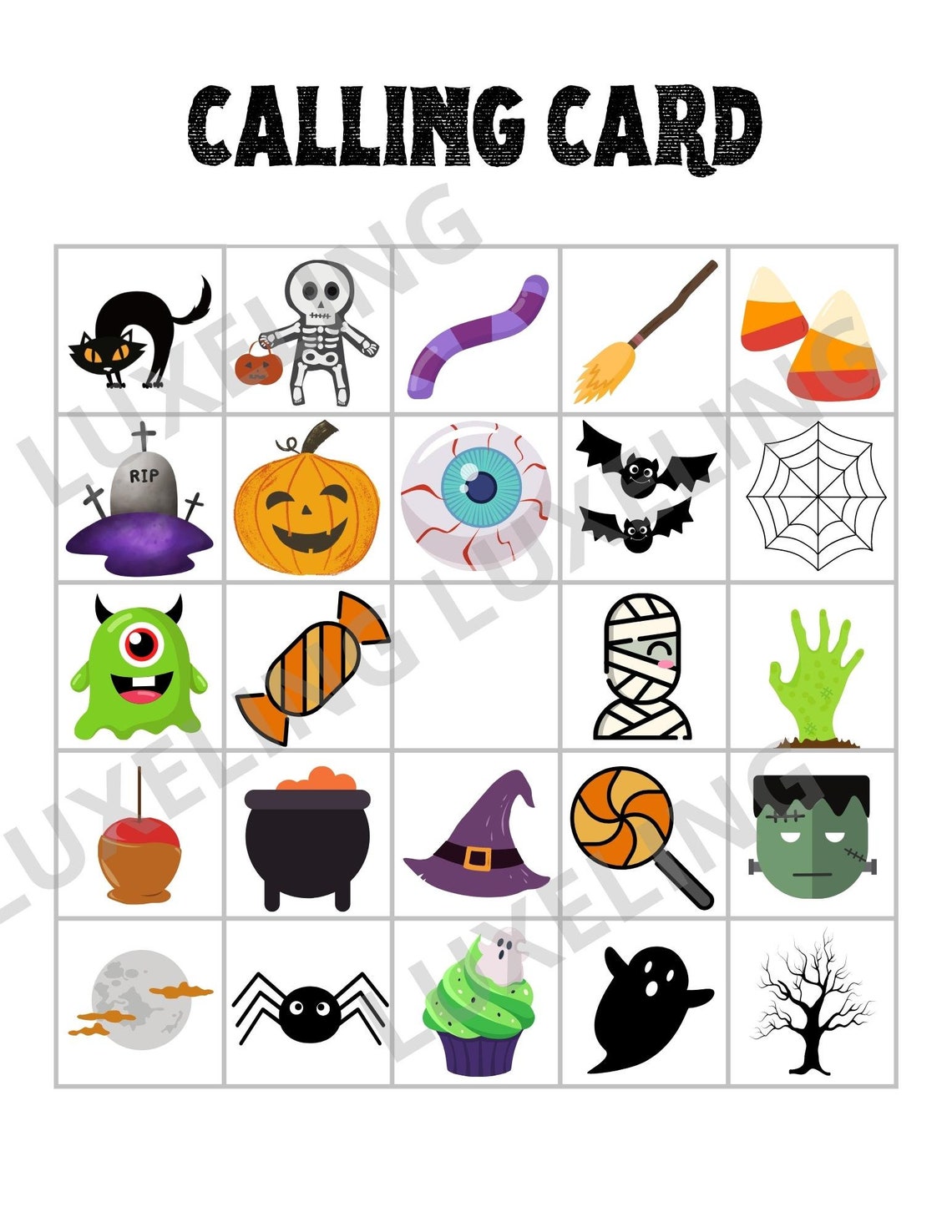 Printable Halloween Bingo, 30 Unique Halloween Bingo Cards, Happy ...