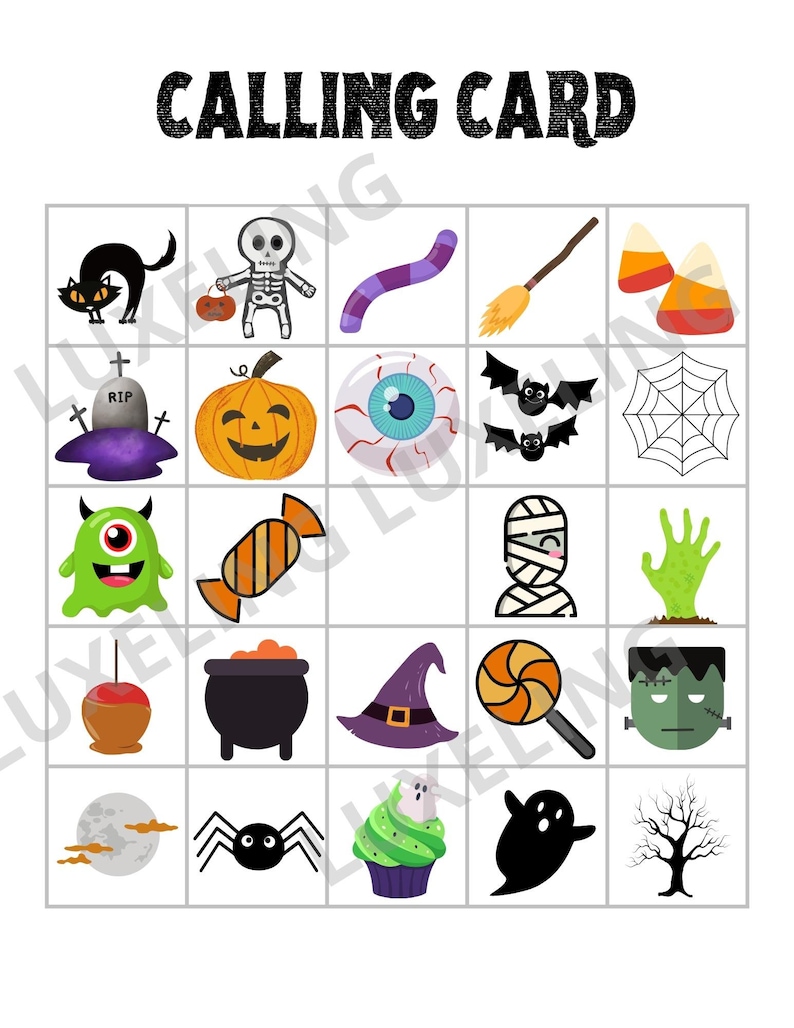 Printable Halloween Bingo, 30 Unique Halloween Bingo Cards, Happy ...
