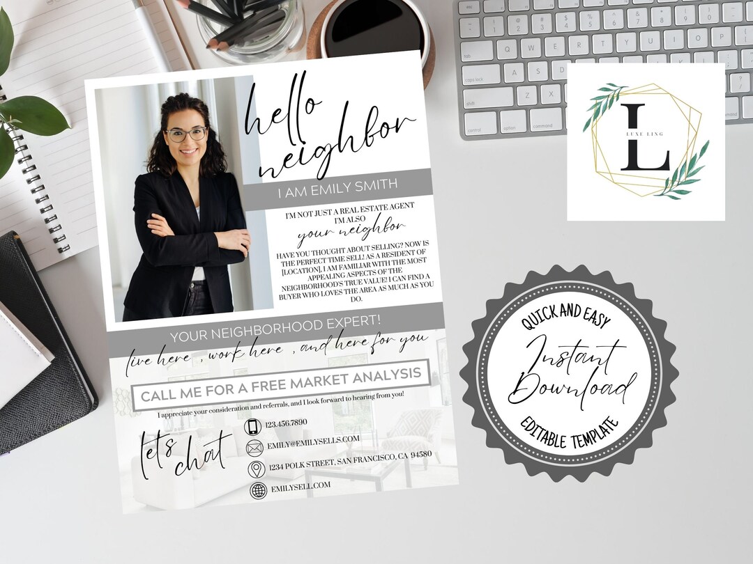 Realtor Hello Neighbor Letter, Real Estate Letter, Realtor Farming ...