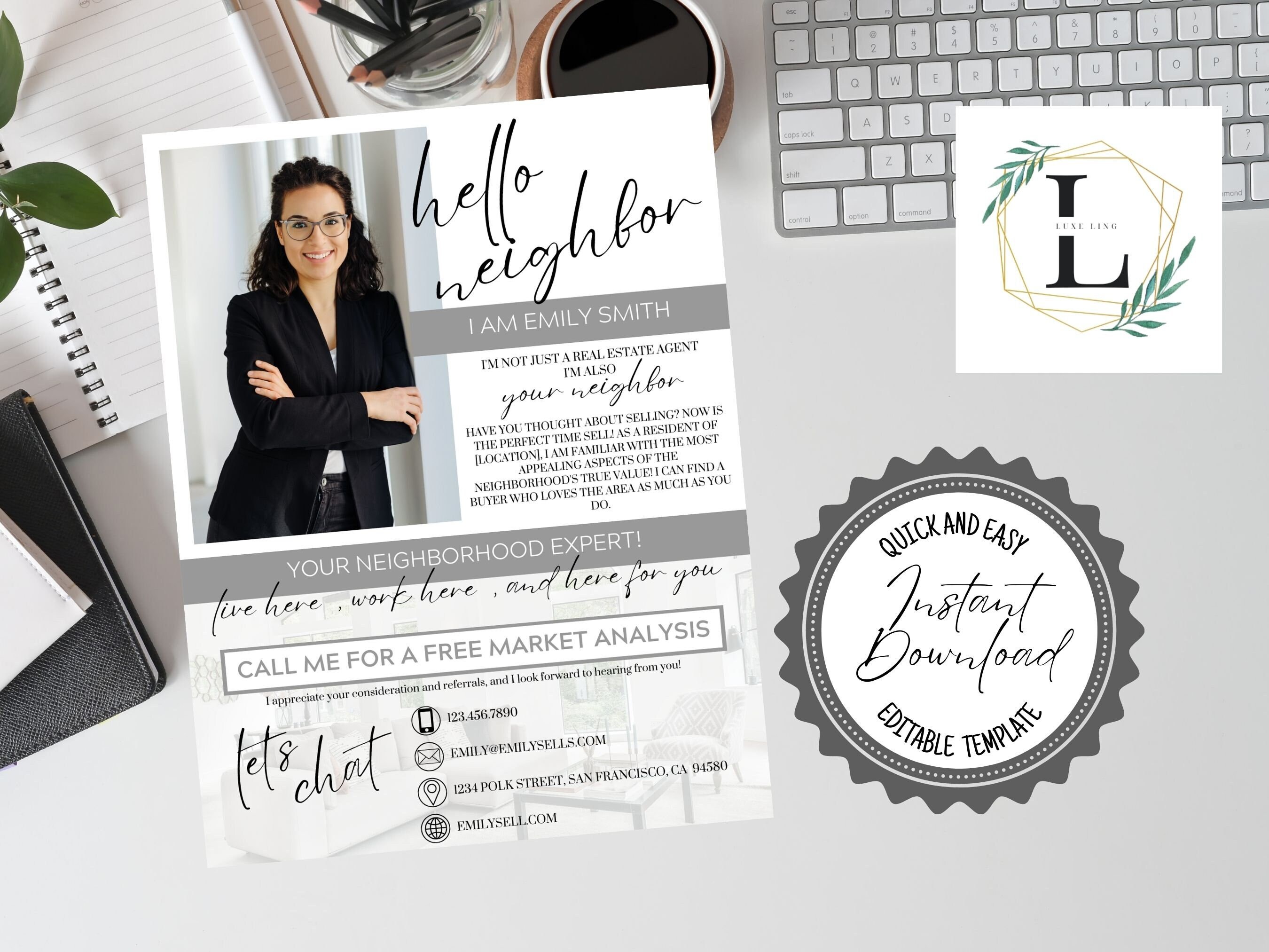 Realtor Hello Neighbor Letter, Real Estate Letter, Realtor Farming ...