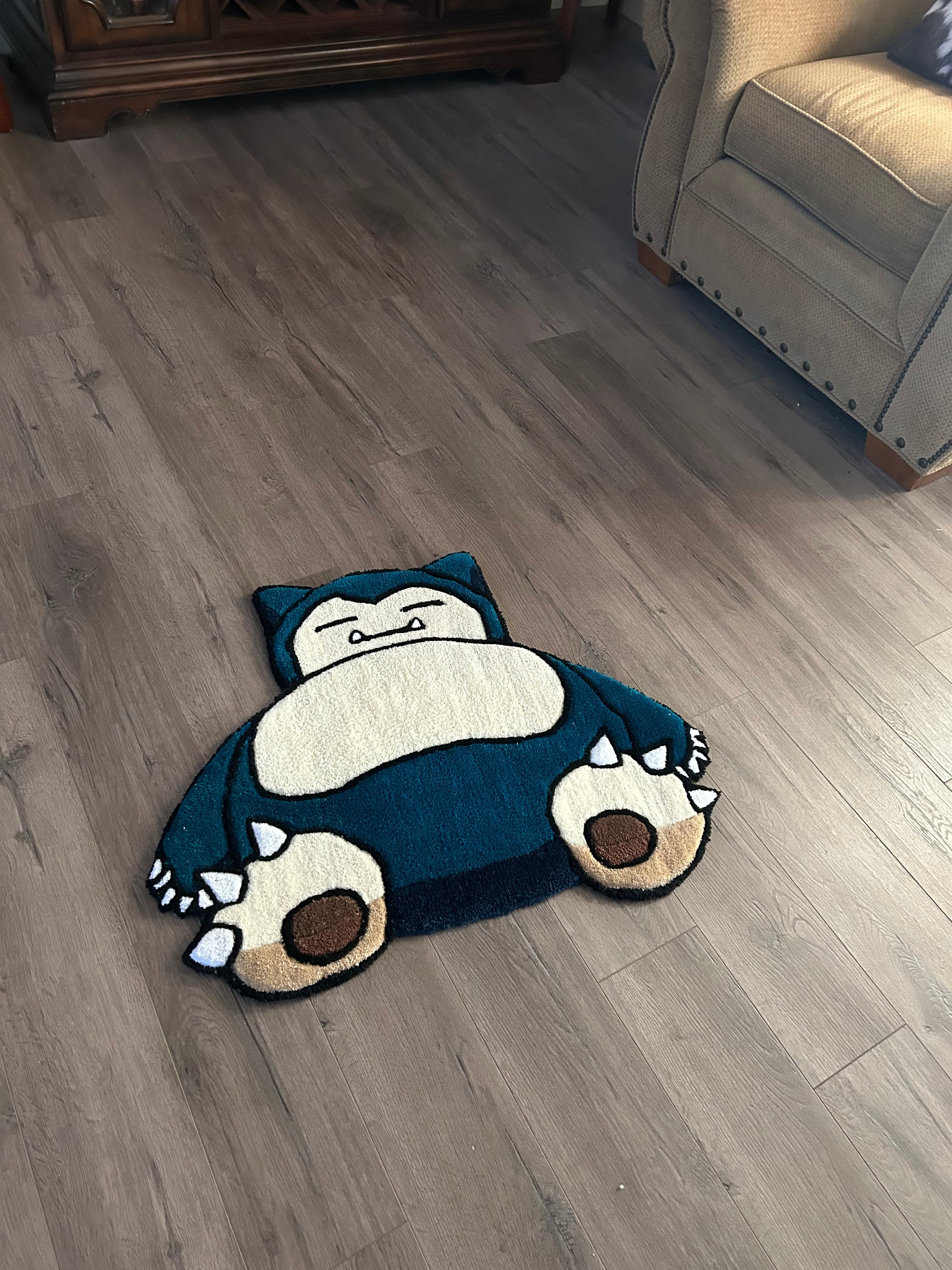 Snorlax Pokémon Character Custom Tufted Rug - Etsy