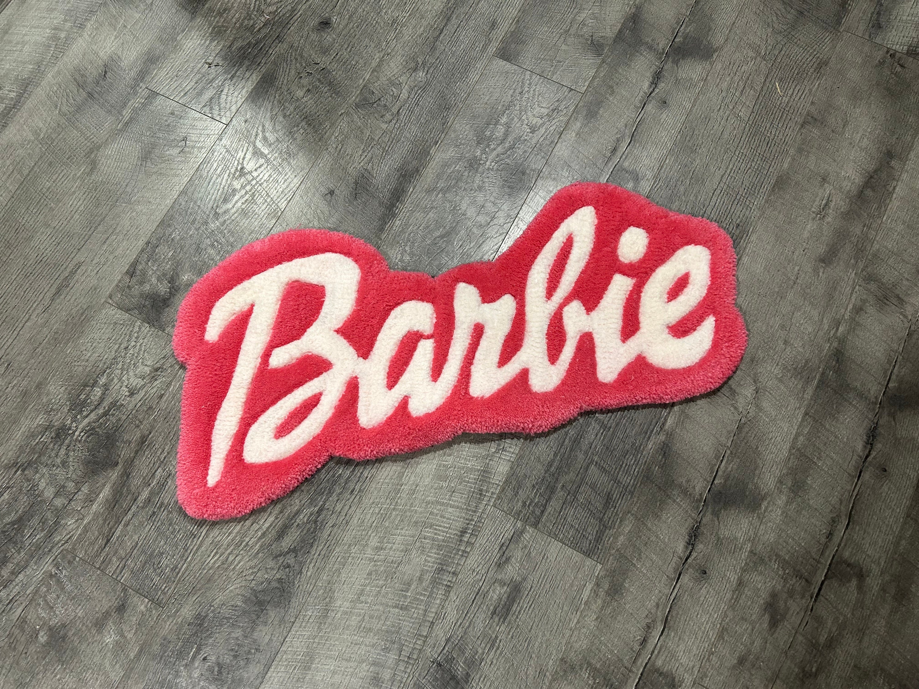 Barbie Barbie Logo Tufted Rug. Custom Tufted Rug - Etsy