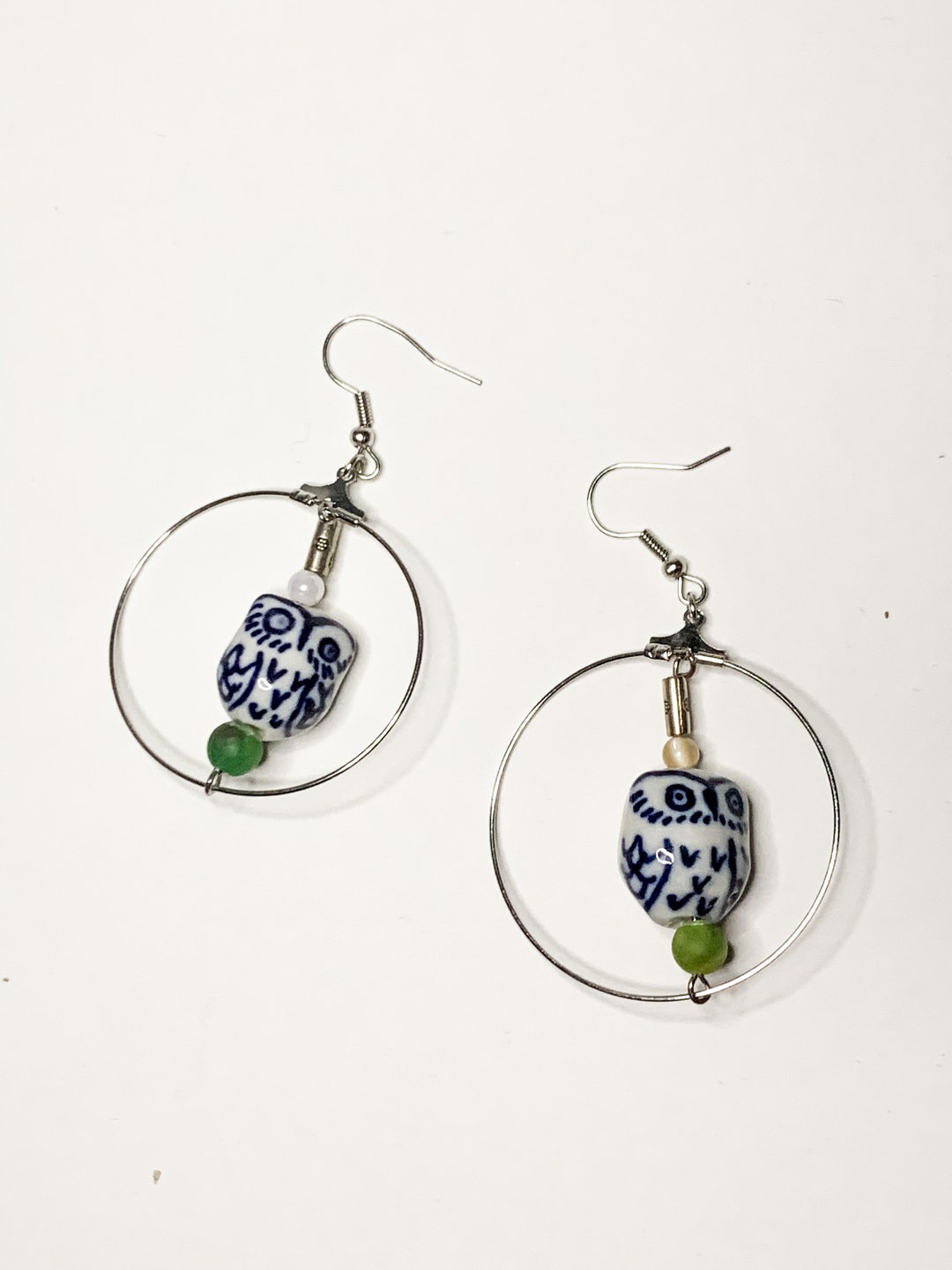 Large Owl Hoops - Etsy