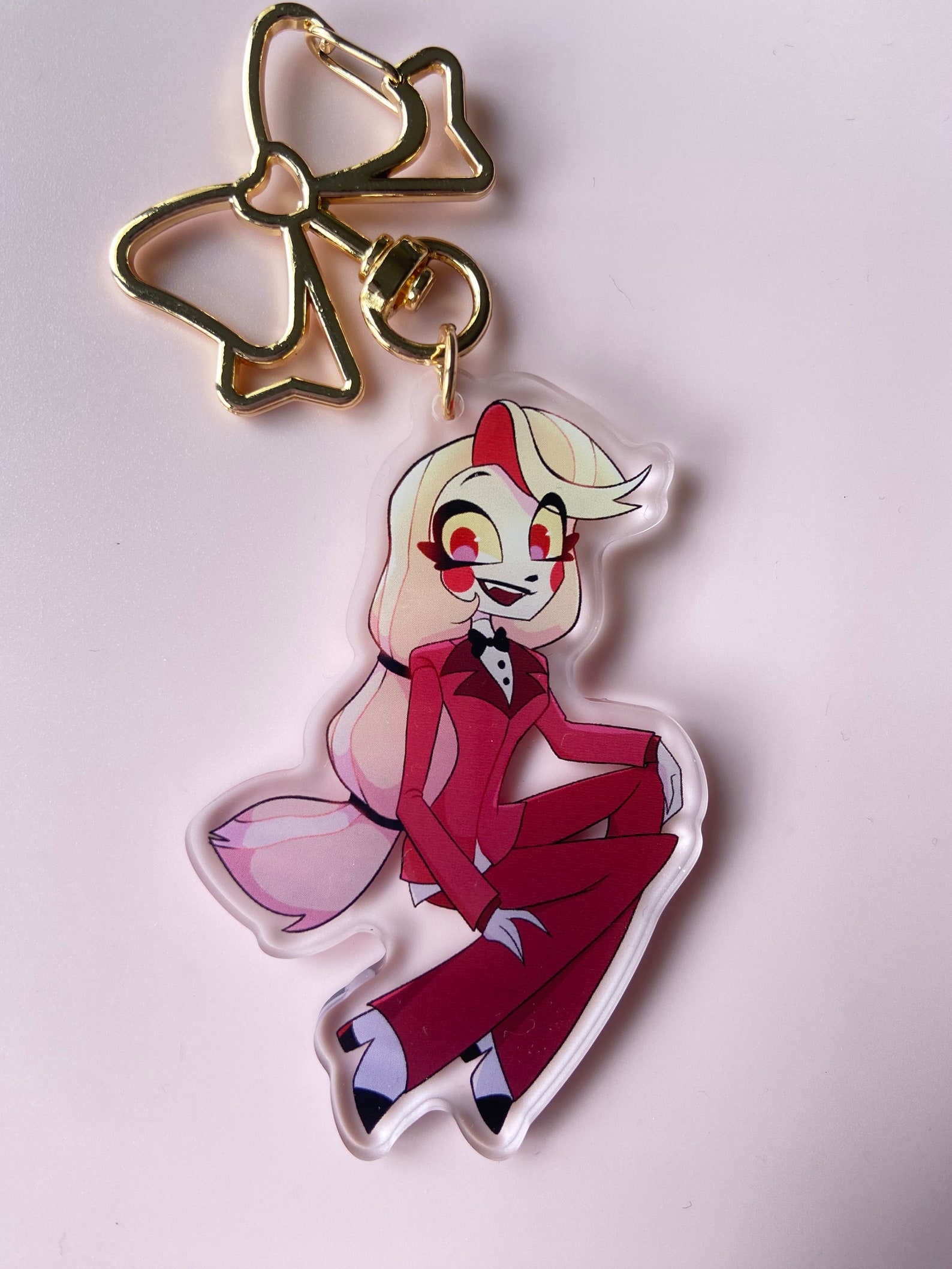 Hazbin Hotel Acrylic Keychain Charlie and Vaggie - Etsy