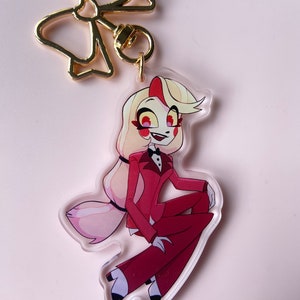 Hazbin Hotel Acrylic Keychain Charlie and Vaggie - Etsy