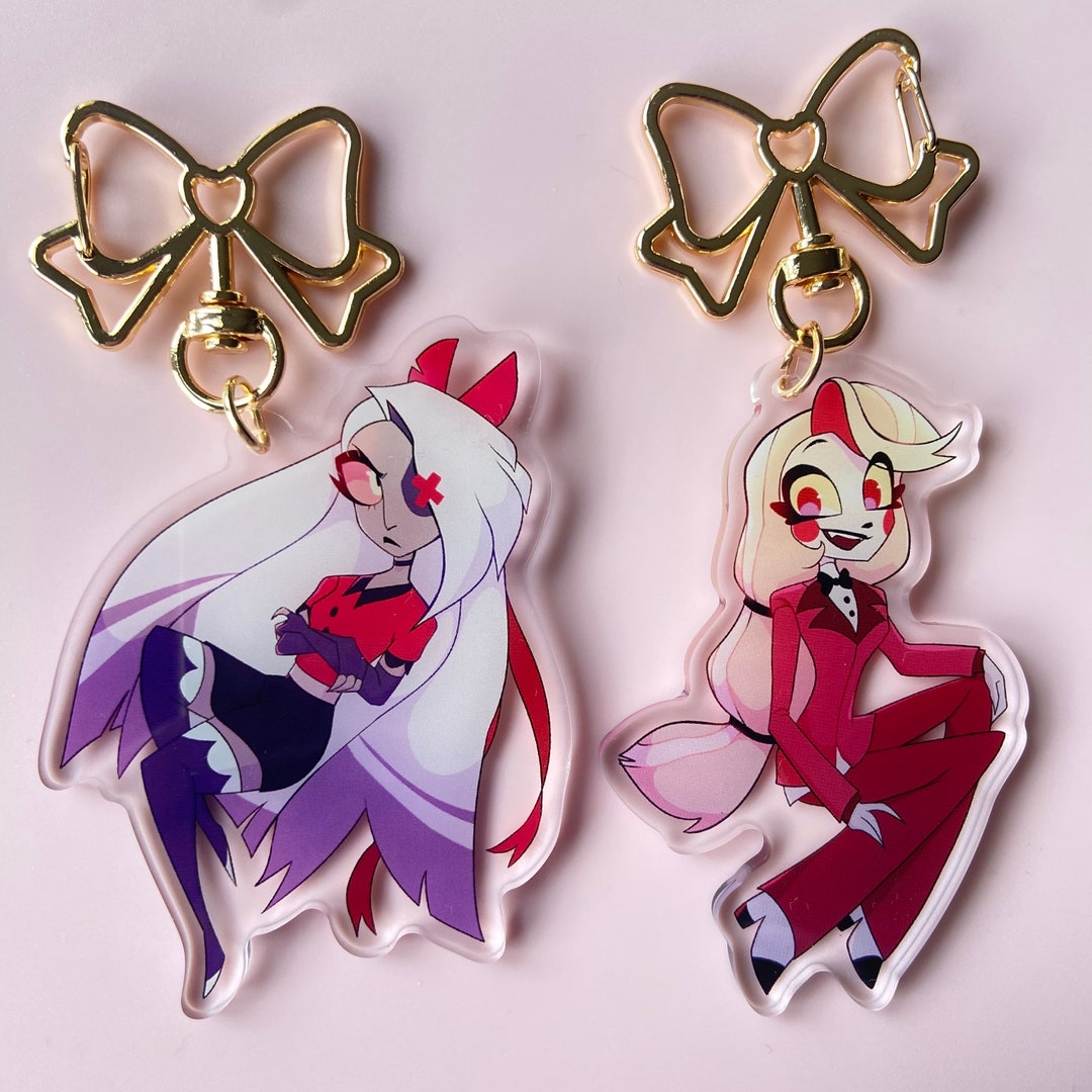 Hazbin Hotel Acrylic Keychain Charlie and Vaggie - Etsy