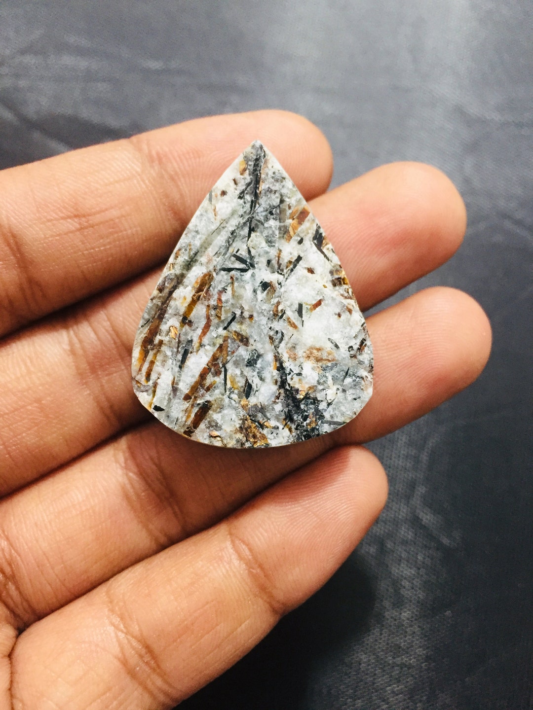 Astrophyllite Gemstone, 100% Natural Astrophyllite Druzy Gemstone ,pear ...