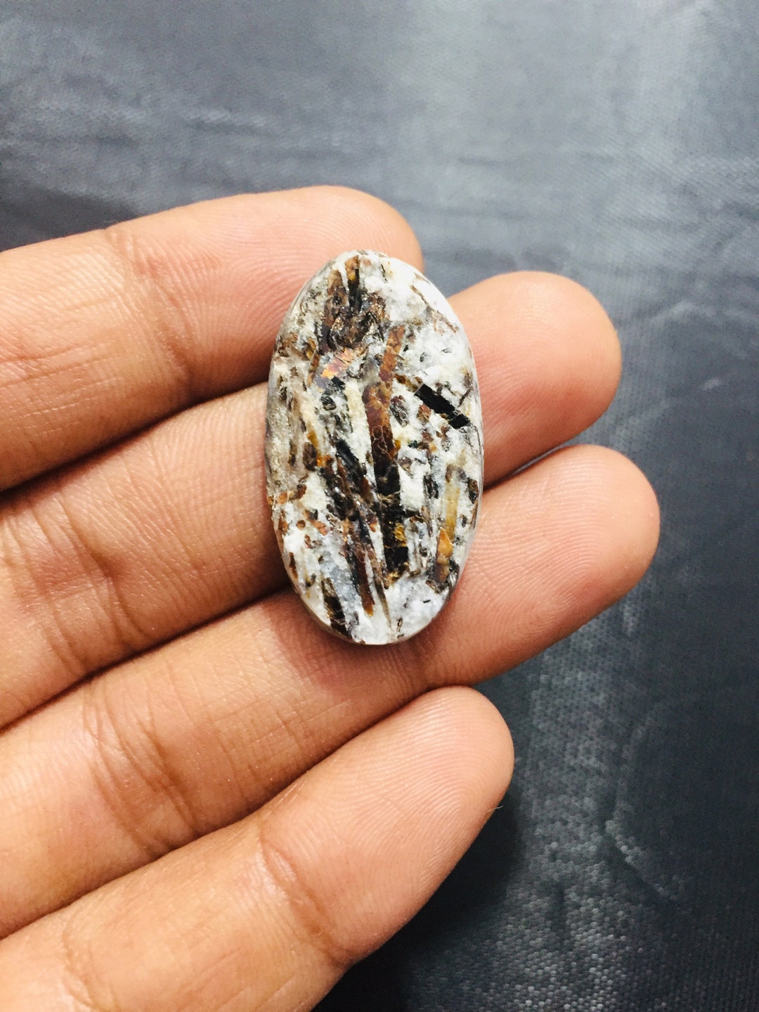Astrophyllite Gemstone, 100% Natural Astrophyllite Druzy Gemstone ,oval ...