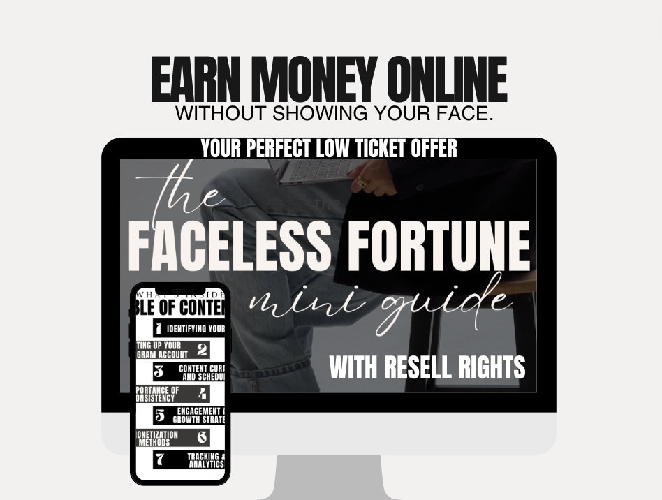 Faceless Digital Marketing I the Faceless Fortune Mini Guide With ...