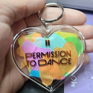 BTS Permission to Dance Confetti Keychains - Etsy