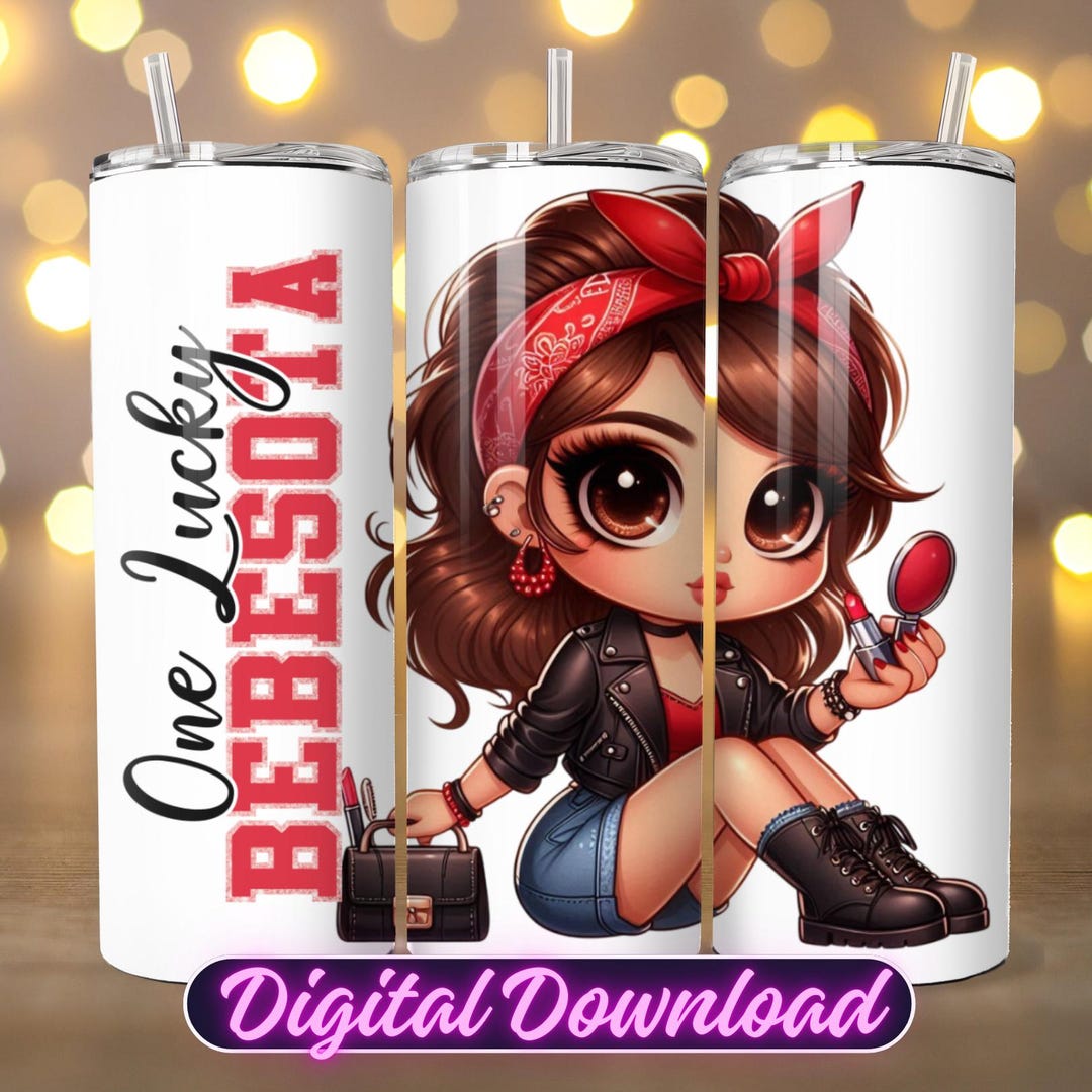 Valentine's Day, Chibi Girl, Sassy, Motivate, 20 Oz Skinny Tumbler PNG ...