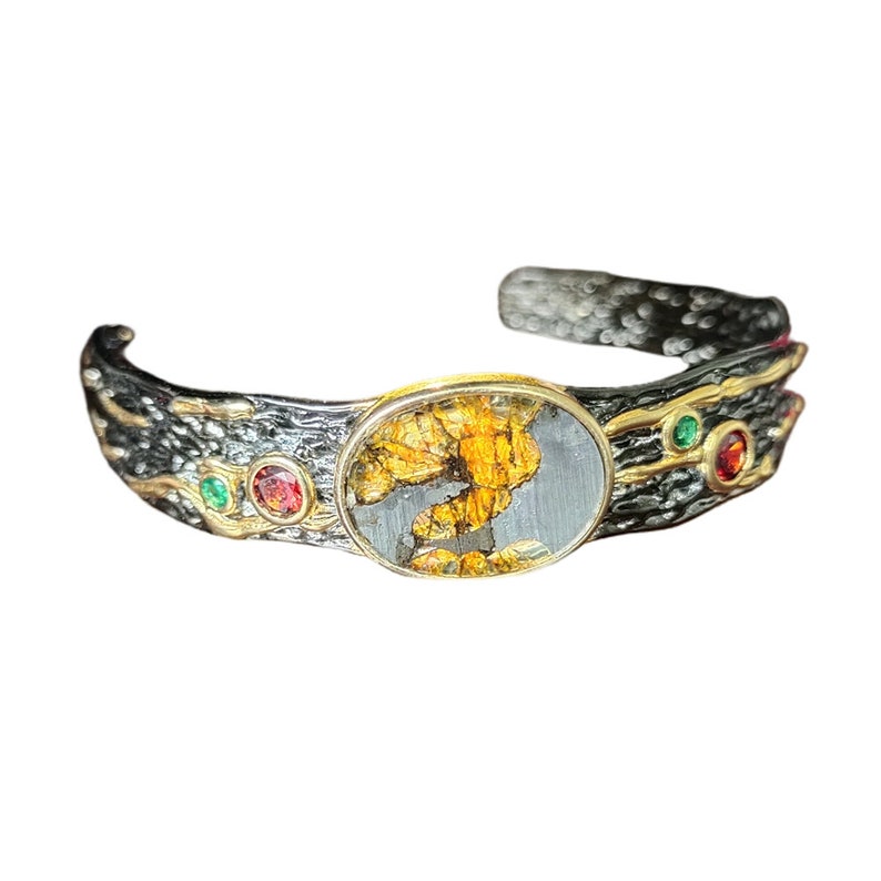 Meteorite Brenham Meteorite Bracelet ,olive Meteorite Bracelet Jewelry ...