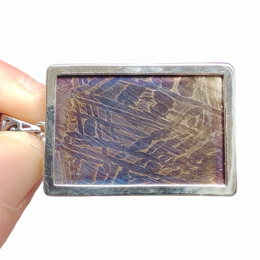 Meteorite Pendant Muonionalusta Iron Meteorite Necklace Natural ...