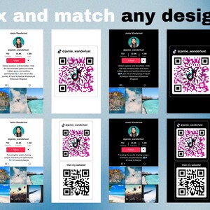 Tiktok Business Card Template | Editable Canva Design, QR Code (PDF ...