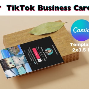 Tiktok Business Card Template | Editable Canva Design, QR Code (PDF ...