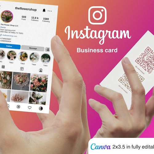Instagram Ui-inspired Customizable Business Card Template - Etsy