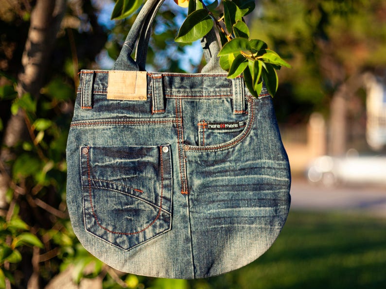 Handmade Denim Shoulder Bag - Jean Purse - Top Handle - Etsy