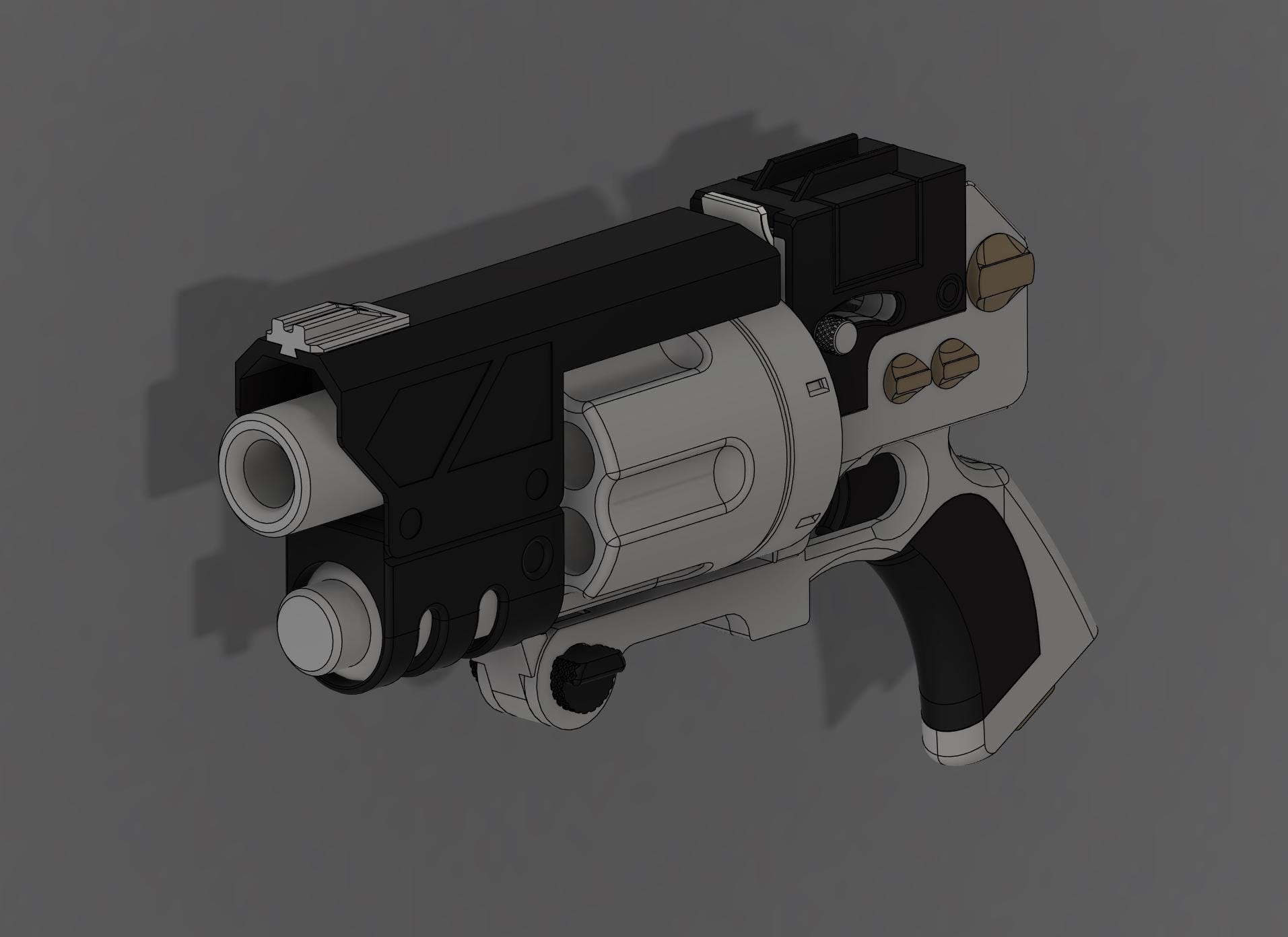 100% Printable Double Action Bolt Revolver - Etsy