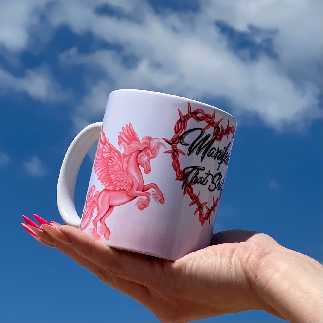 Pink Punk Mug. Handmade Mug With Pink Fantisia Design. Pink - Etsy