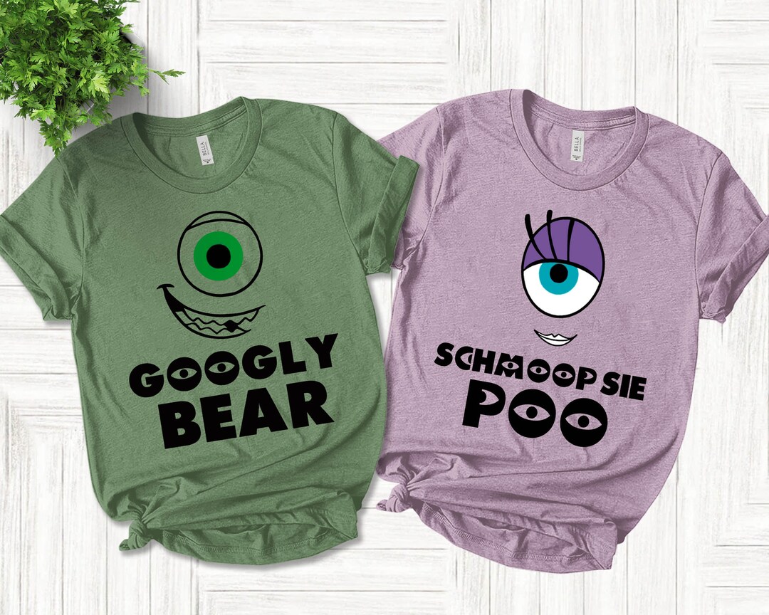 Googly Bear and Schmoopsie Poo Couple Shirt/monsters Inc - Etsy