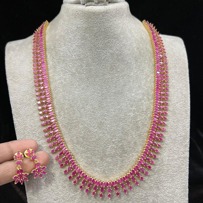 Indian Ruby Necklace - Etsy