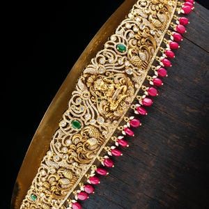 Designer Gold Finish Waist Belt Saree Belt Bridal Hip Belt AD / CZ ...