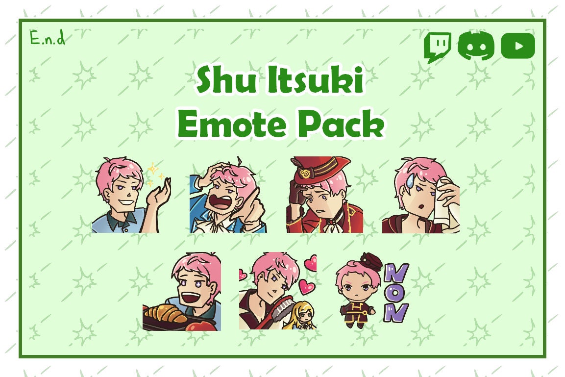 Shu Itsuki Emote Pack for Twitch Discord Youtube - Etsy