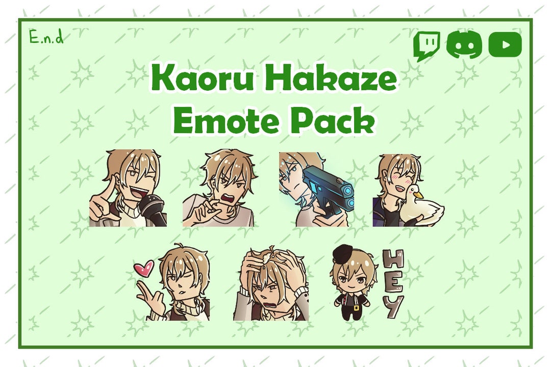 Kaoru Hakaze Emote Pack for Twitch Discord Youtube - Etsy