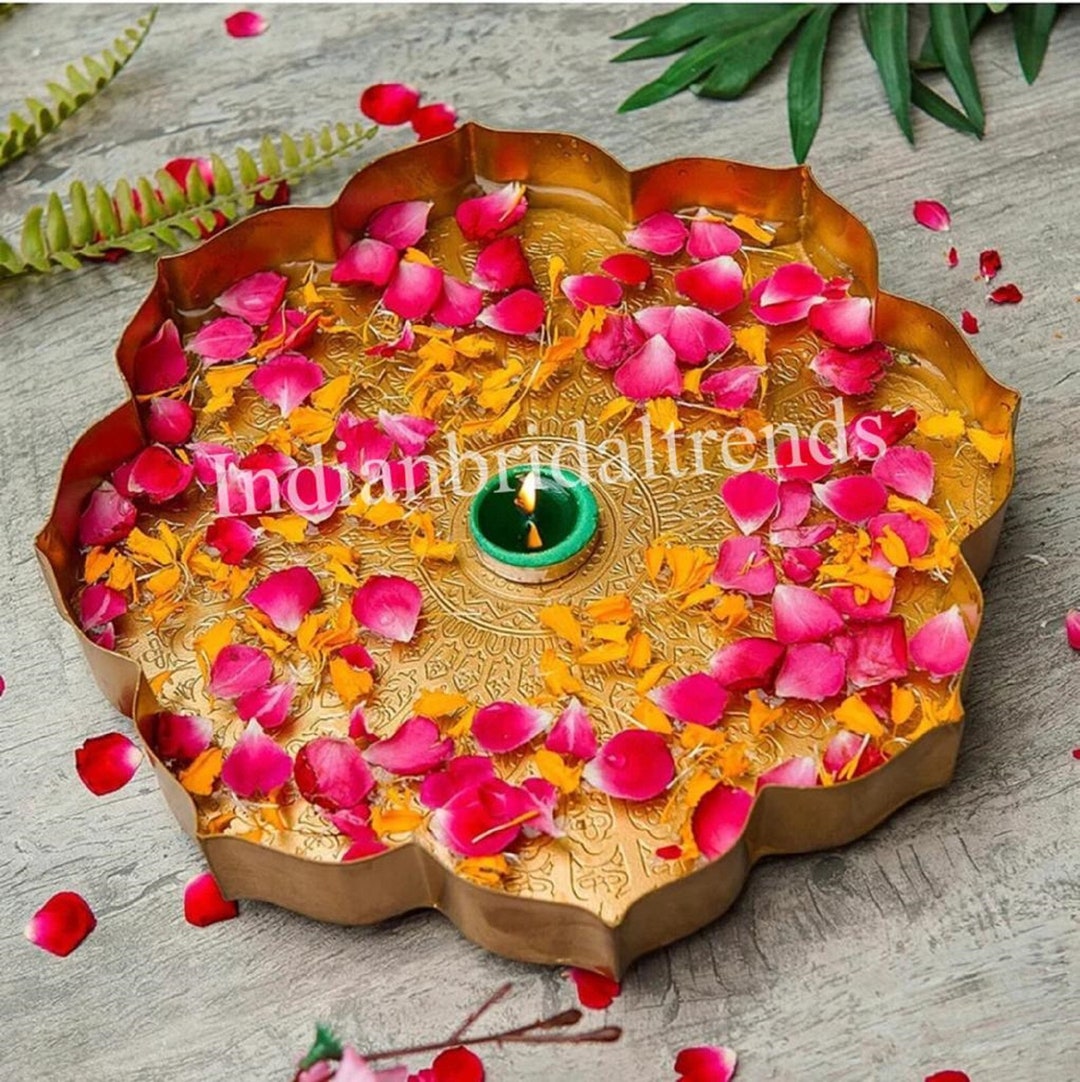 Modern Lotus Urli Bowl/ Urli Pot Floating Flower Urli Holi Decor ...