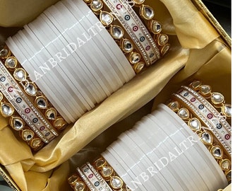 Traditional Bridal Chura, Indian Bangles, Red Dotted Chura, Red Punjabi ...