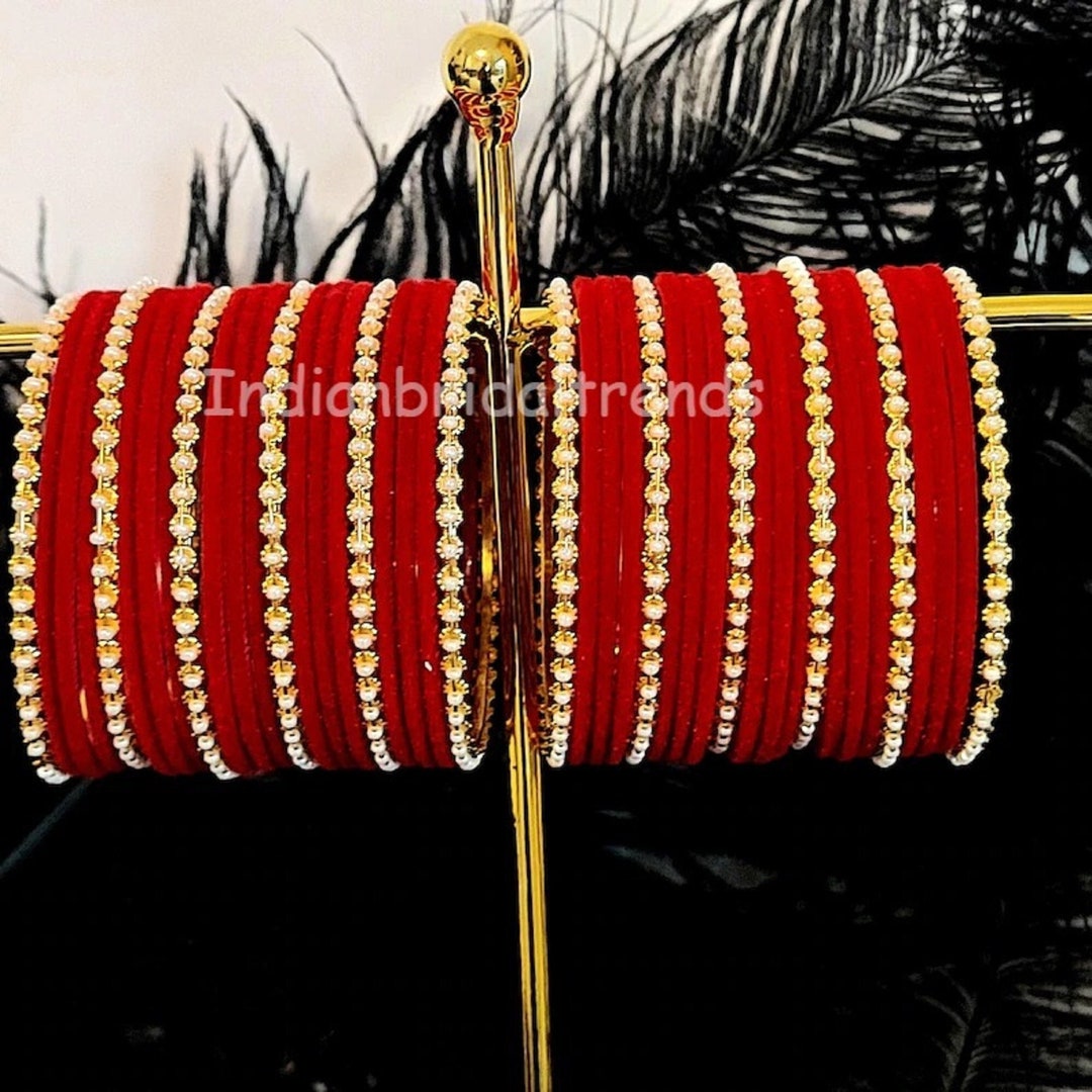 Bollywood Style Indian Fancy Bangkes/punjabi Bangles Set/bridal Bangles ...