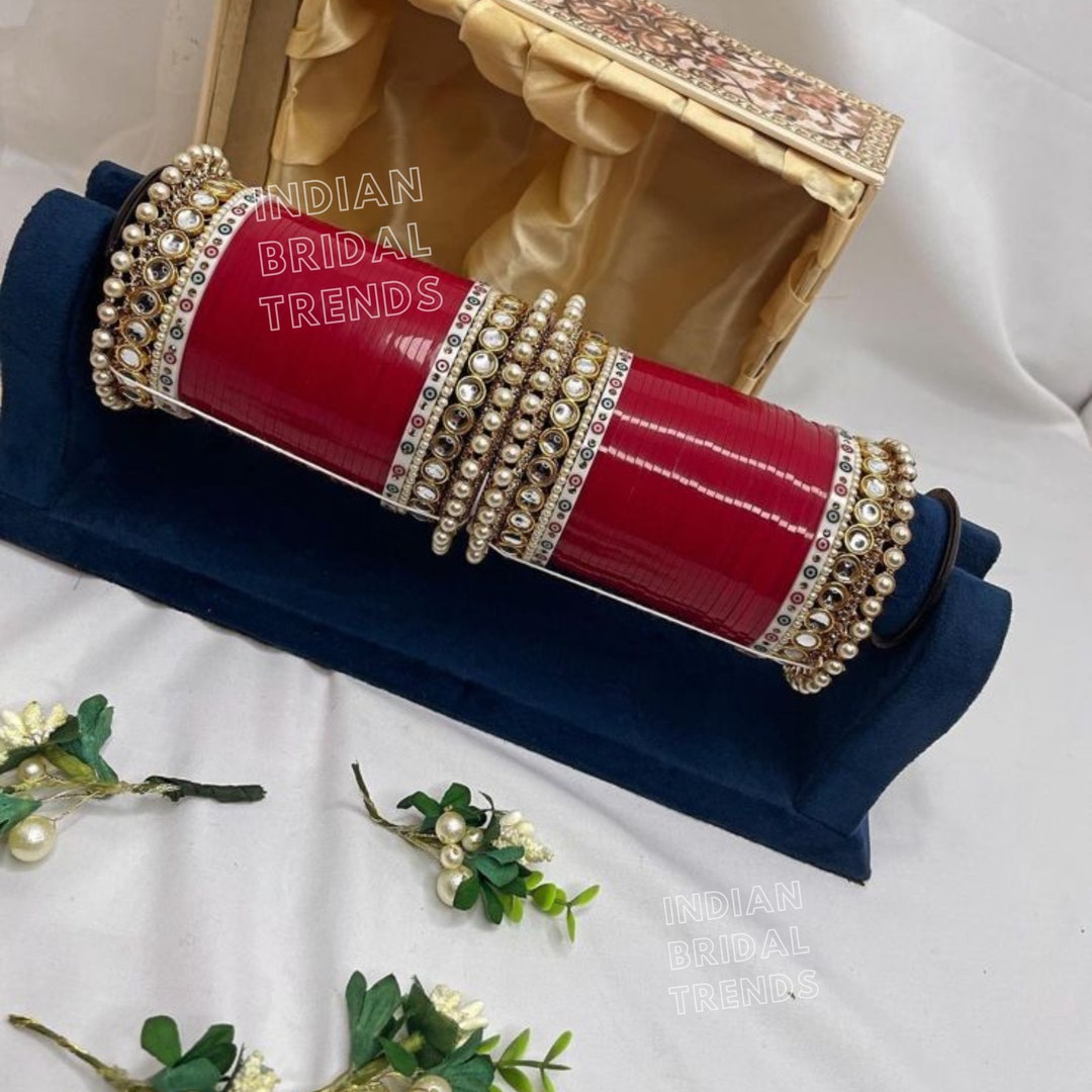 Punjabi Choora Indian Bridal Chura Red Punjabi Chuda Bangles Set Indian ...